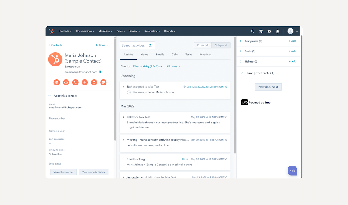 How to manage contracts in Hubspot